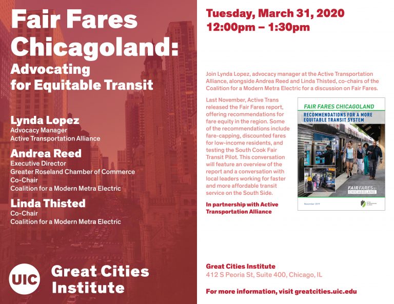 POSTPONED: Fair Fares Chicagoland: Advocating for Equitable Transit